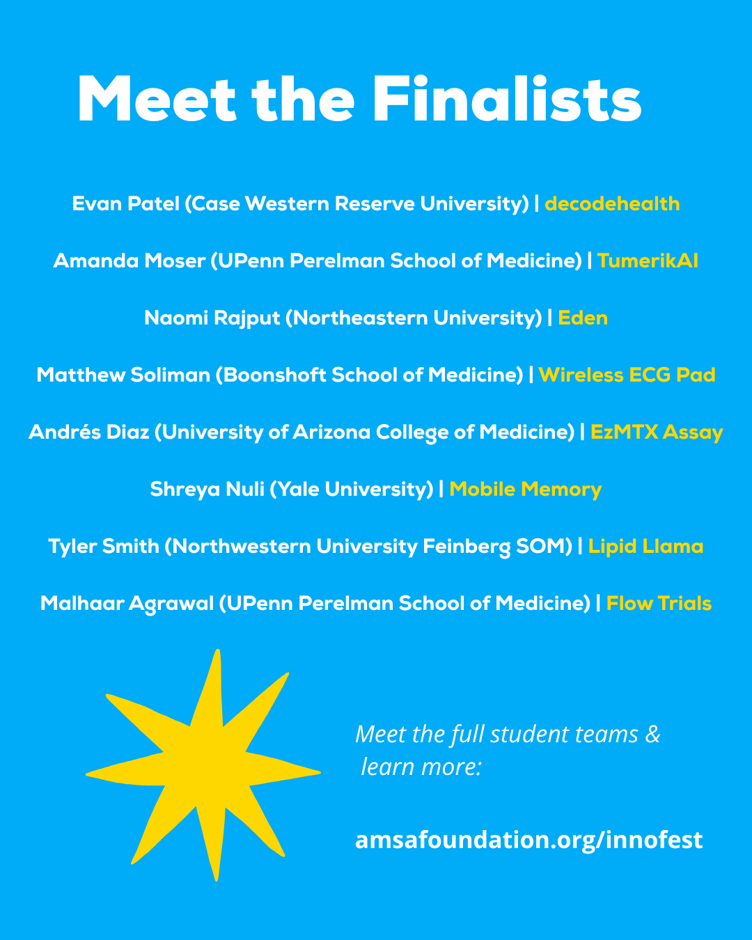 Meet the Finalists (3) - AMSA